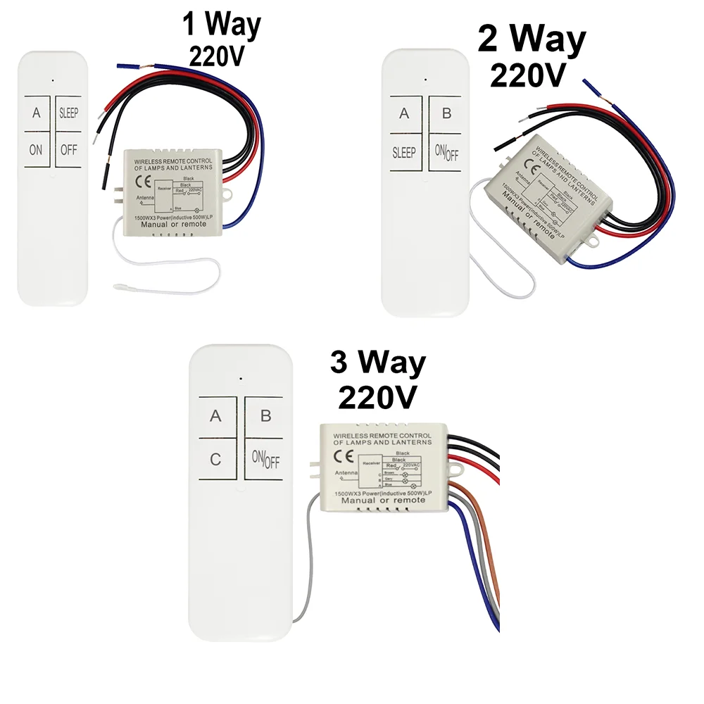 1-2-3-Way-Relay-AC-220V-RF-Digital-Wireless-Remote-Control-Switch ...