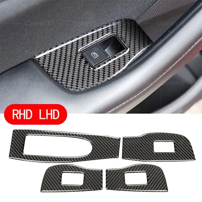 LHD-RHD-Carbon-Fiber-Cover-Window-Lift-Switch-Button-Panel-Decoration ...