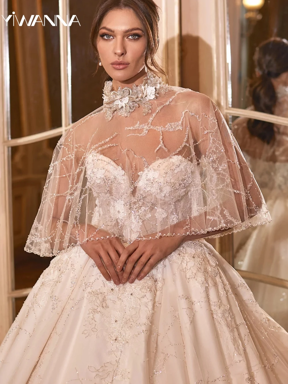 Classic-Lace-Appliques-Bridal-Dress-Sparkly-Sequins-Beads-Wedding-Gown ...