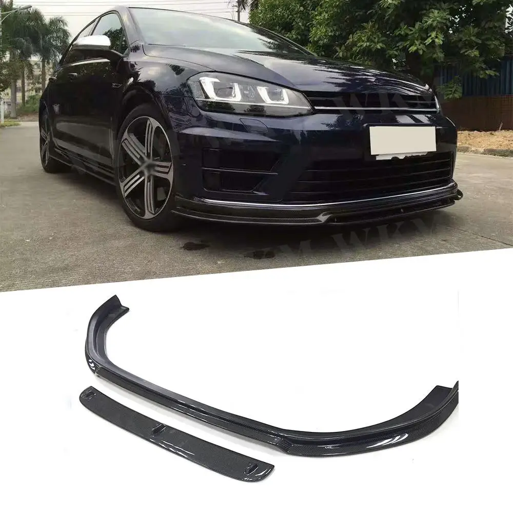 MK7-Carbon-Fiber-Front-Bumper-Lip-Spoiler-for-Volkswagen-Golf-7-VII-R ...
