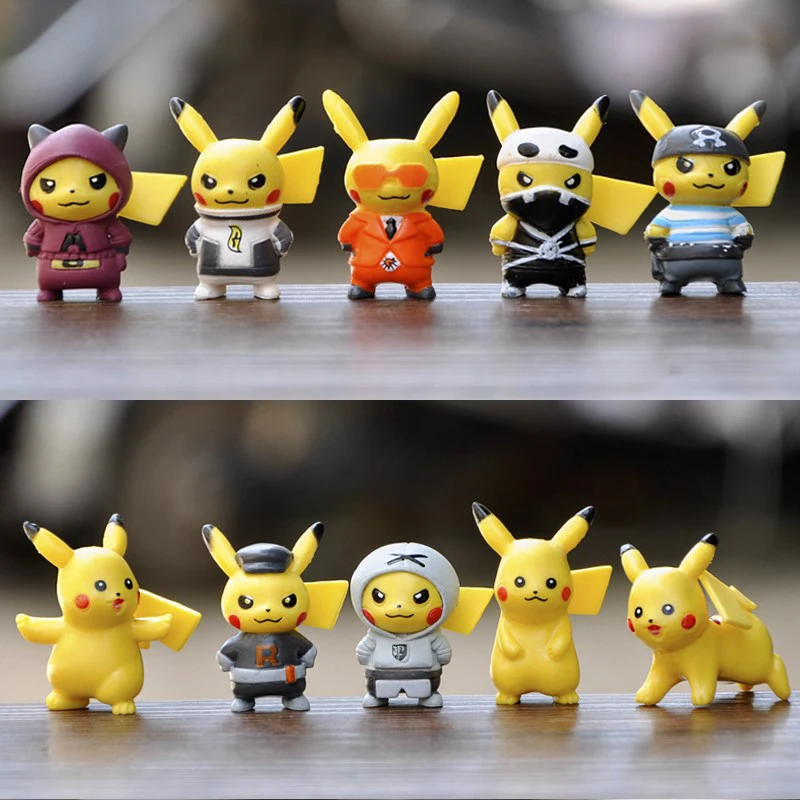 Pokemon Mini Action Figure Set | Cartoon Pokemon Mini Figures - 10pcs ...