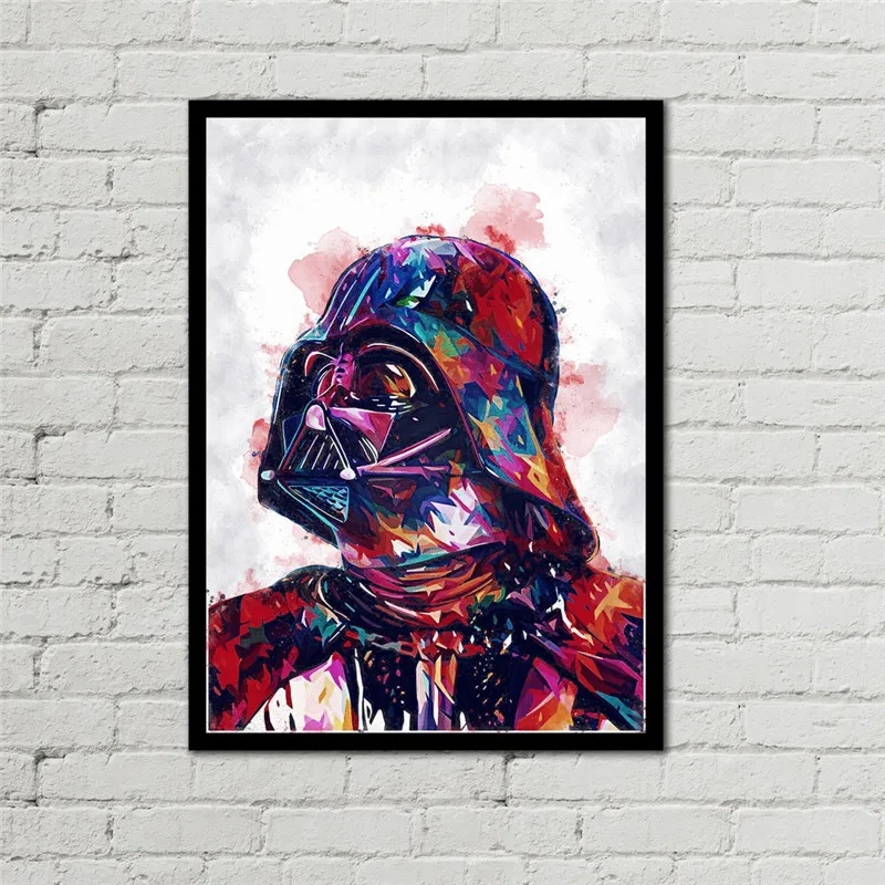 Quadro de arte abstract de star wars da disney, dardo darv, pintura de ...
