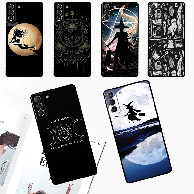 Witchcraft-Halloween-Cat-Dark-Witch-Case-For-Samsung-Galaxy-S24-S23-S22 ...