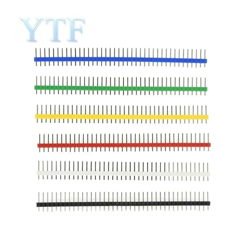 10PCS-LOT-40Pin-1x40-Colorful-Single-Row-Male-2-54MM-Breakable-Pin ...