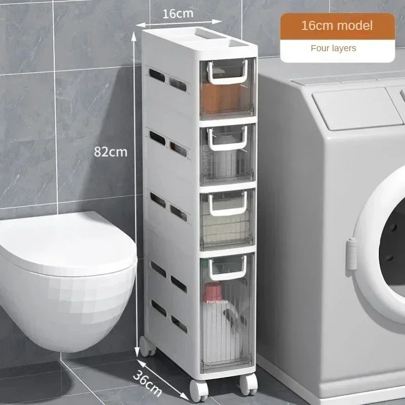 16cm Narrow Gap Bathroom Cabinet Drawer Style Home Kitchen Fridge Side ...