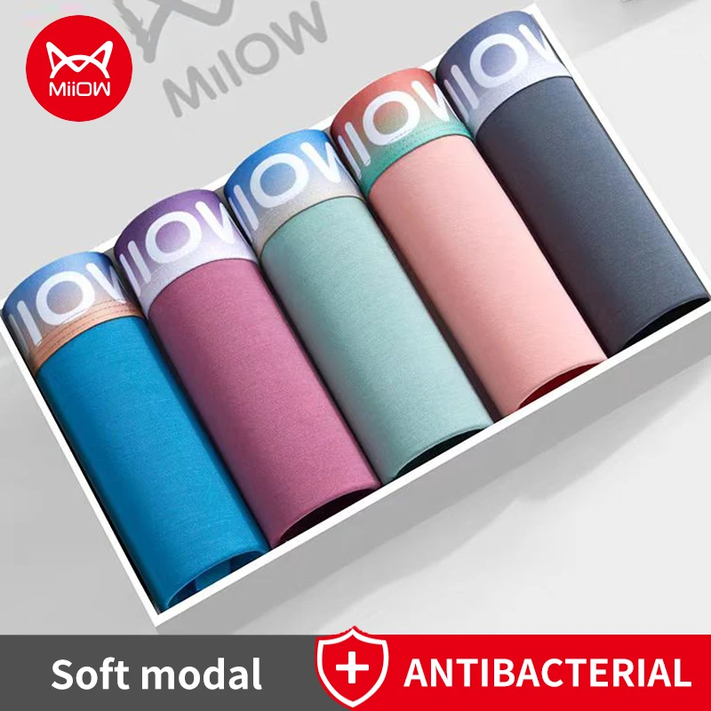 MiiOW-boxer-de-algod-o-antibacteriano-roupa-interior-modal-sedosa-macia ...