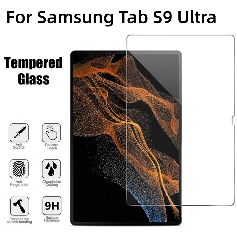 Vidrio Templado Protector para Samsung Galaxy Tab S9 Ultra S9 Plus, Protector de pantalla para ...