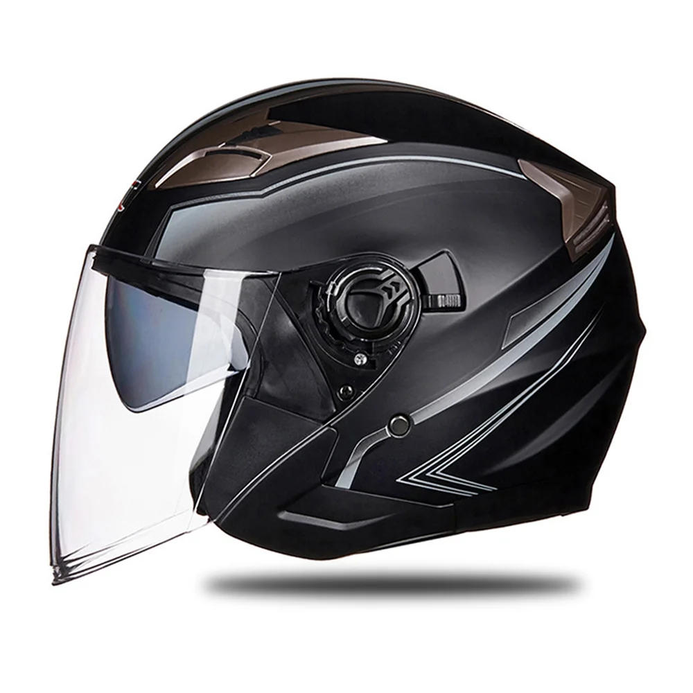 Motorcycle Helmet Open Face Double Lens Cool Casco Moto Four Seasons ...