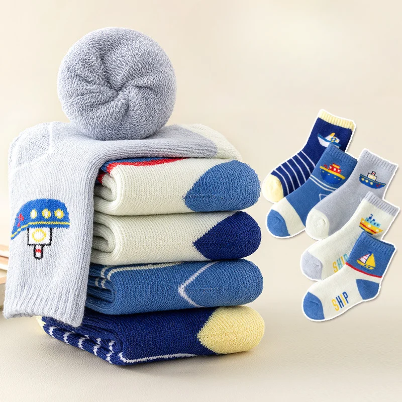 5 Pair/Set Autumn and Winter Children Boys Girls BabyThickened Warm ...