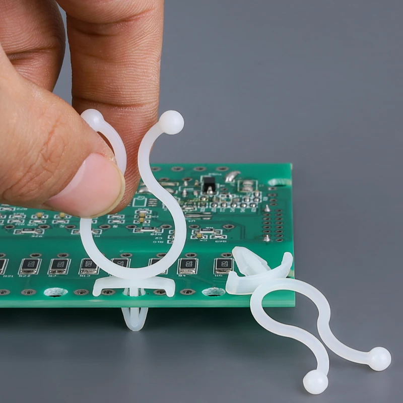 100PCS Twisted Wire Plastic Isolation Column Cable Tie Buckle Holder ...