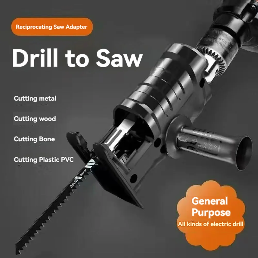 Portable-Reciprocating-Saw-Adapter-Electric-Drill-Modified-Electric ...