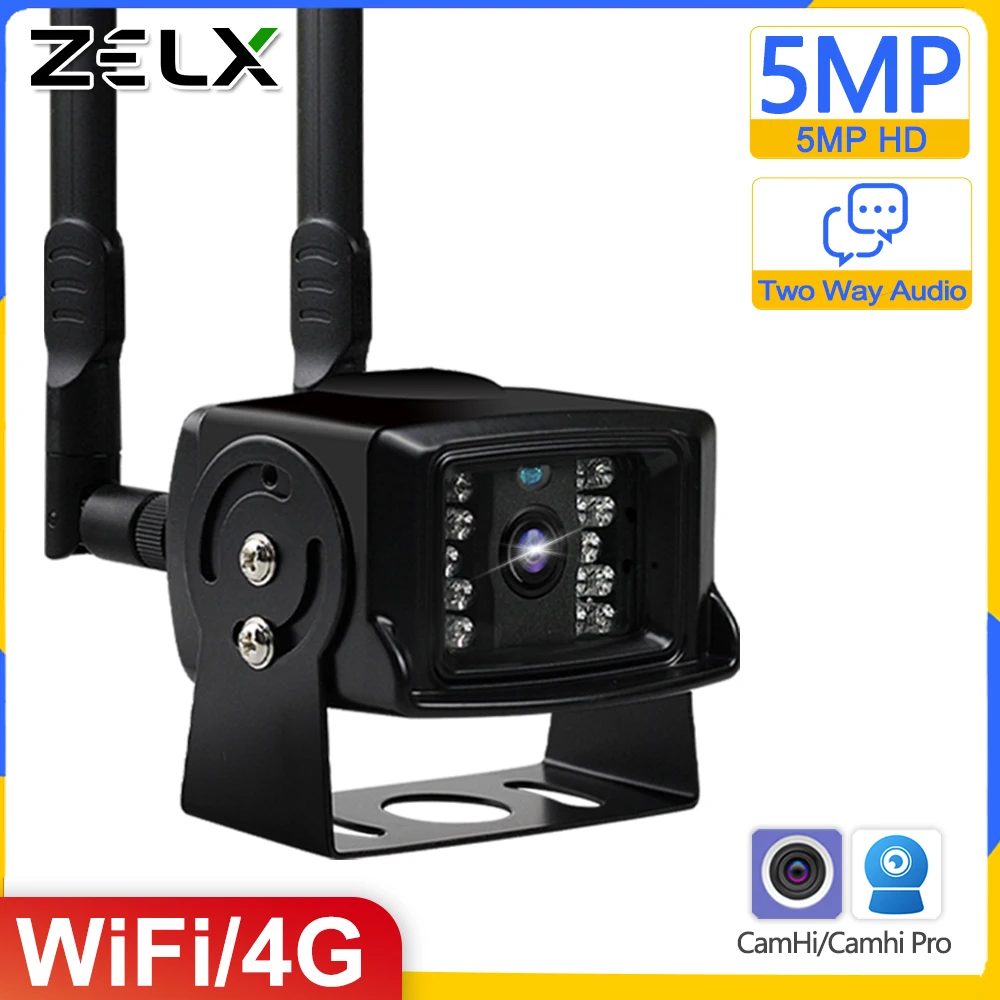 5MP 4G Truck Backup Camera Two Way Audio Metal Shell Surveillance IP ...