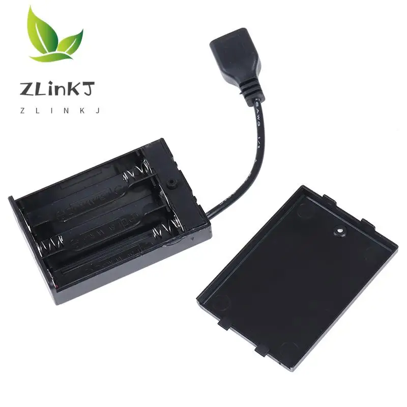 DC4-5V-Portable-Mini-AA-Battery-Holder-Storage-Box-Case-USB-Power ...
