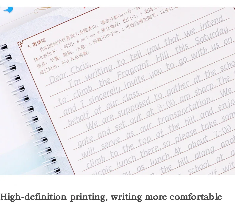 Copybook 3 Books/Set English Italic Groove Practice 3D Calligraphy ...