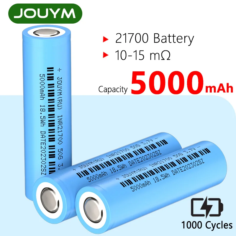 JOUYM-3-7V-5000mAh-21700-Rechargeable-Lithium-Battery-INR21700-50G-High ...