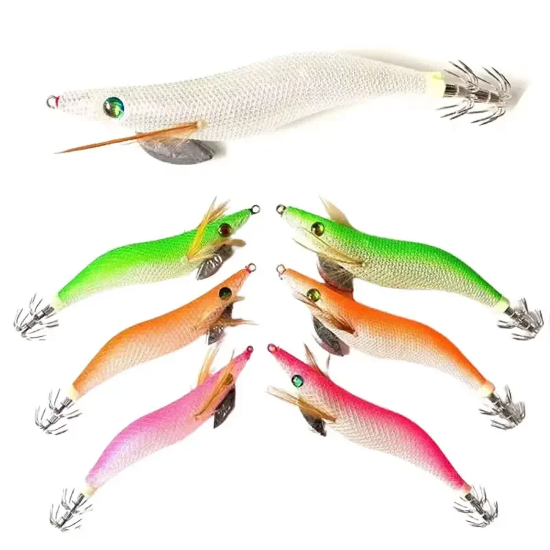 Fishing-Lures-Luminous-Wood-Shrimp-Octopus-Cuttlefish-Squid-Bait-Jig-Night-Fishing-Blow-Barrel ...