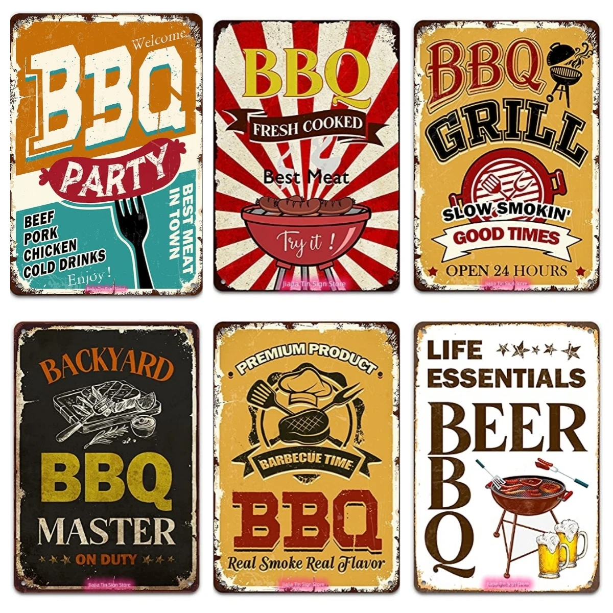 Chicken Bbq Smoker Signs