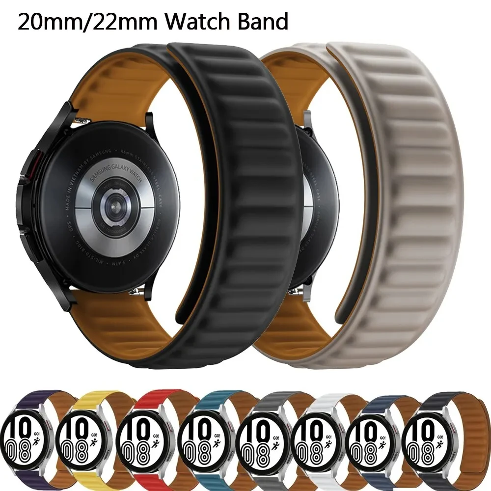 Pulseira-de-silicone-magn-tica-para-Samsung-Galaxy-Watch-Watch-3-4-5 ...