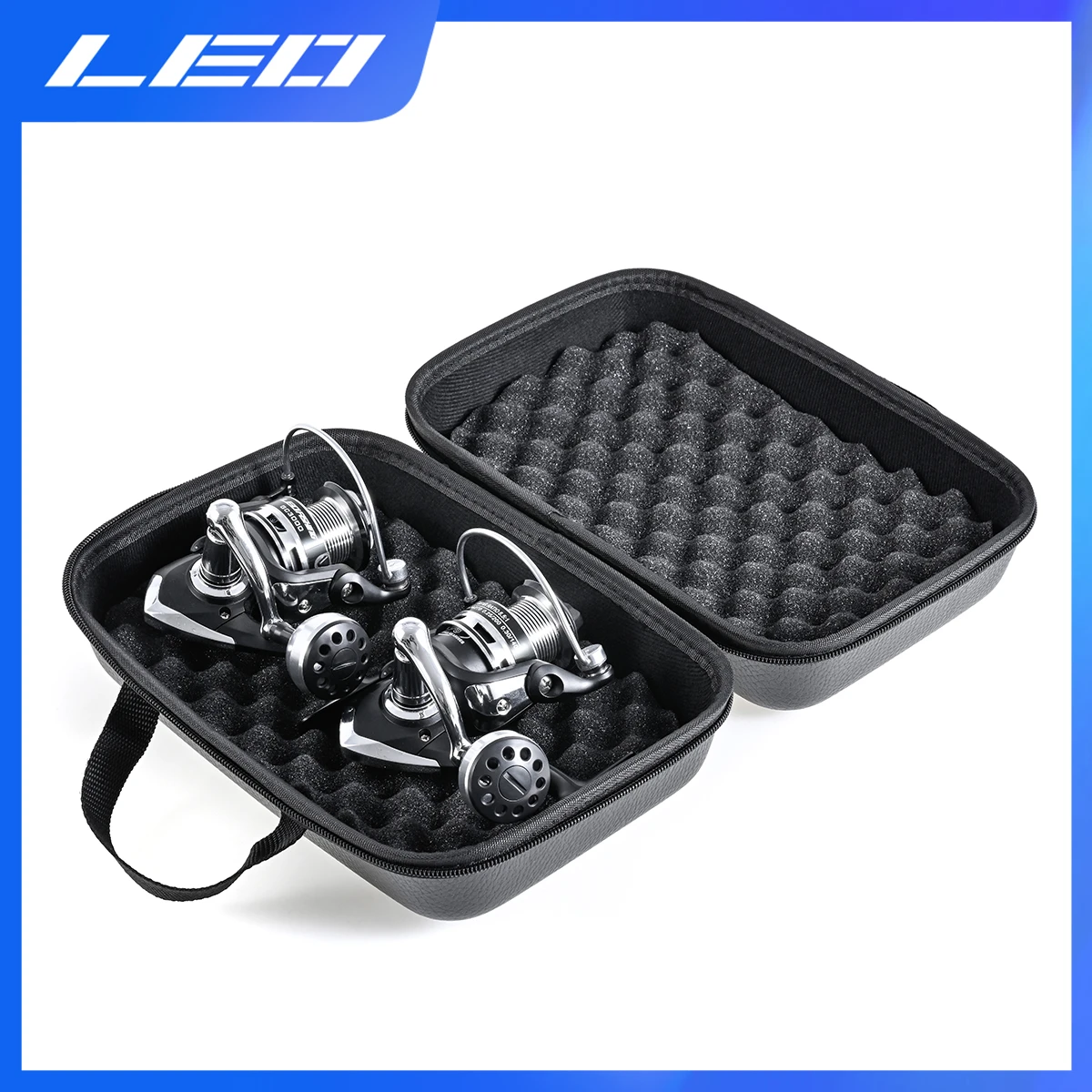 LEOFISHING Fishing Reel Bag Artificial Leather Smooth Zipper Soft ...