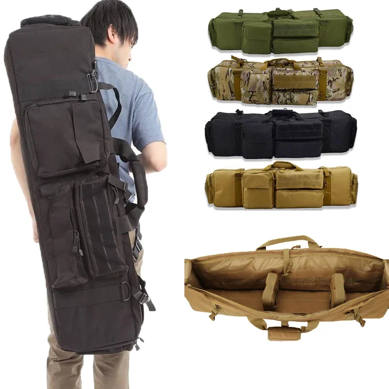 100cm M249 Tactical Gun Bag Dual Rifle Case Shoulder Carrying Backpack ...