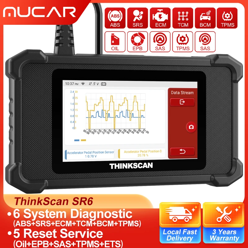 THINKCAR Thinkscan SR2/SR4/SR6 OBD2 Scanner CAR FERRAMENTAS DE ...