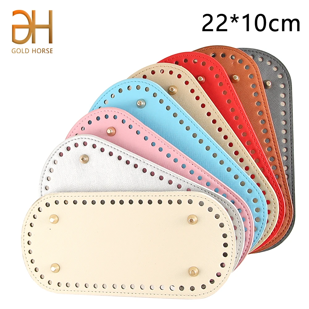 22x10cm Oval Leather Bottom For DIY Knitted Handbag Shoulder Handmade ...