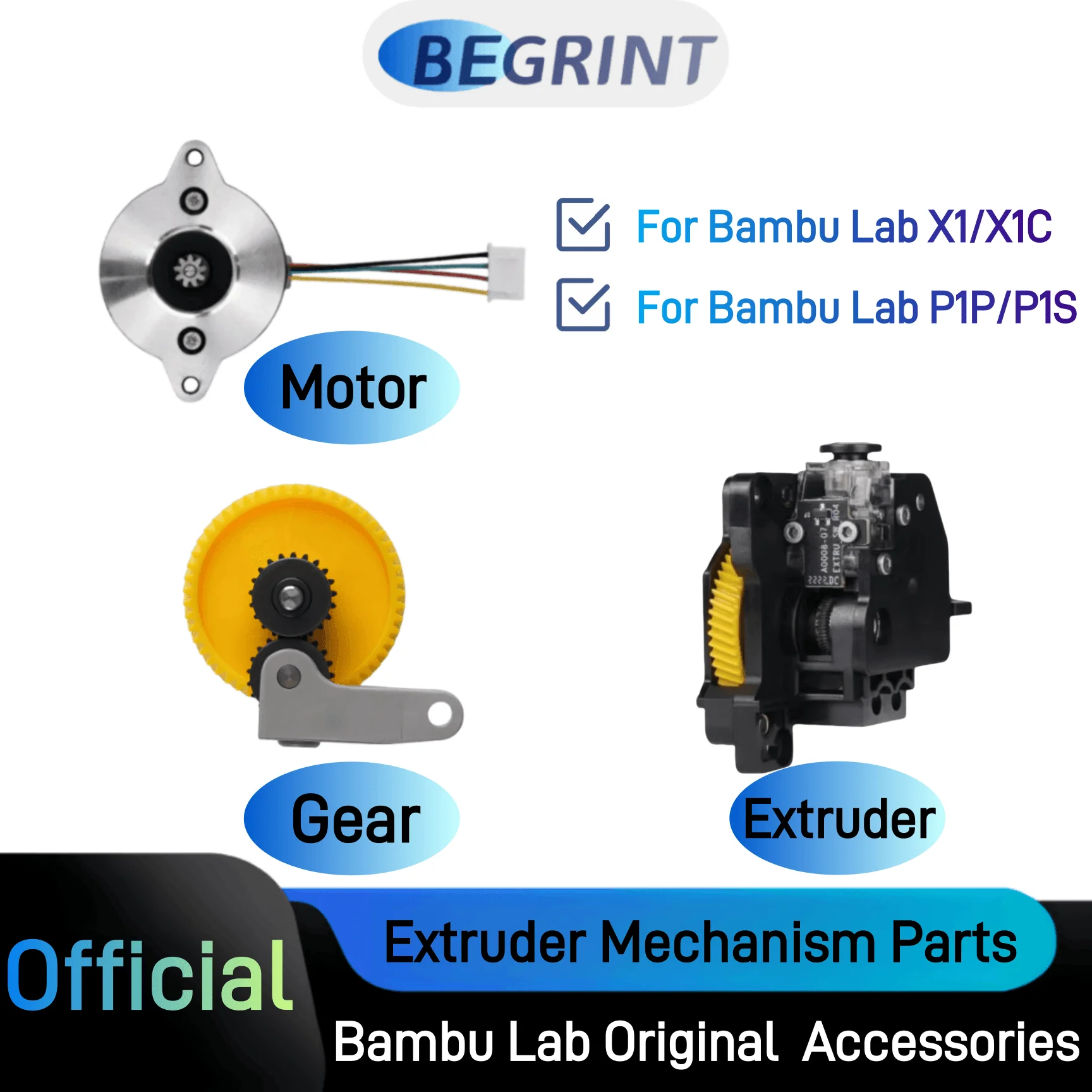 Original-Bambu-Lab-X1-P1-Series-3D-Printer-Extruder-Extruder-Gear ...