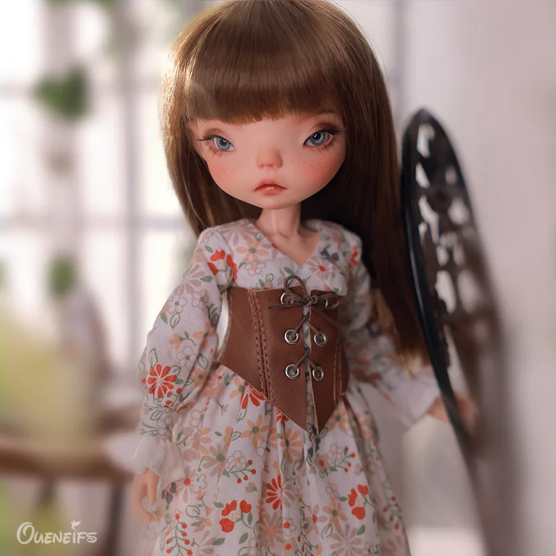 New Design BJD Doll 1/6 Nana Cute Farm Style Skirt Big Head Young Girl ...