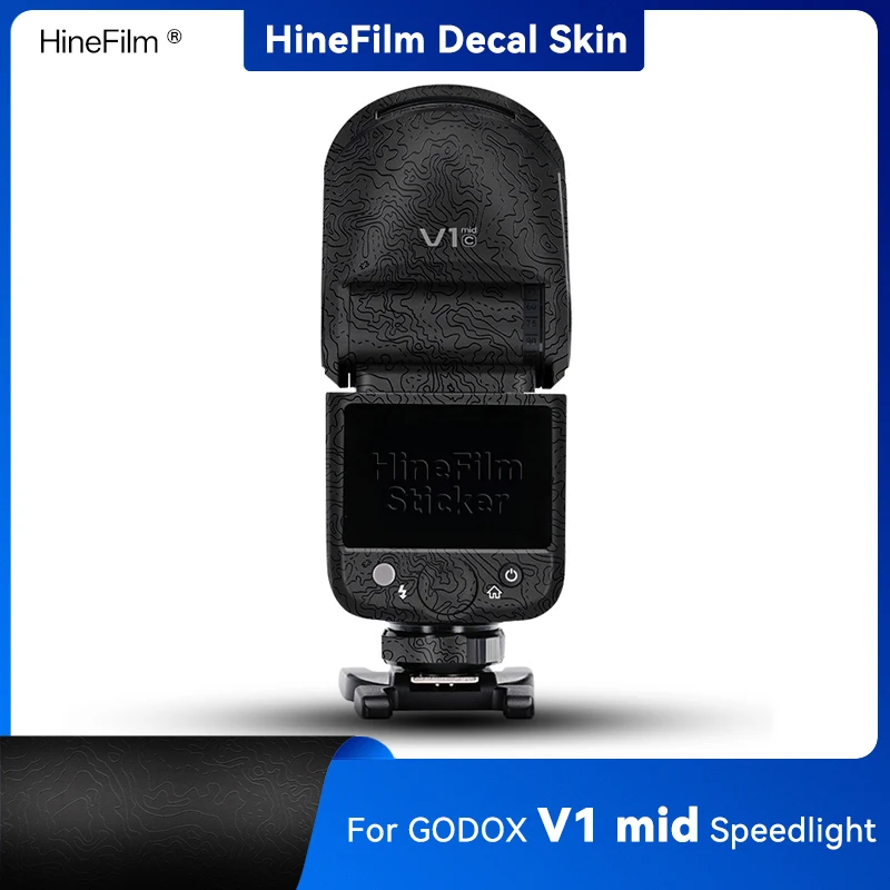 Hinefilm Skin for Godox v1mid Camera Speedlight Decal Skins Wrap Cover ...
