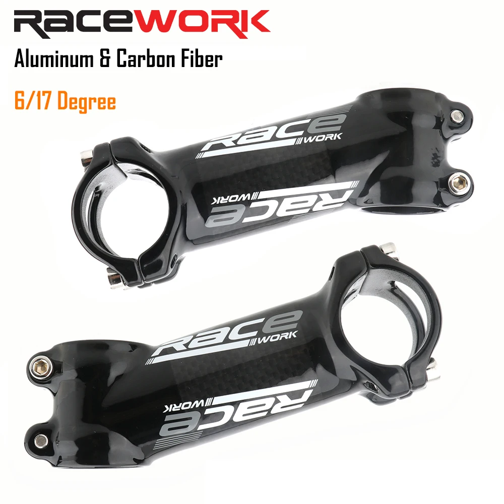 RACEWORK vástago de bicicleta ultraligero, pieza de aluminio y carbono ...
