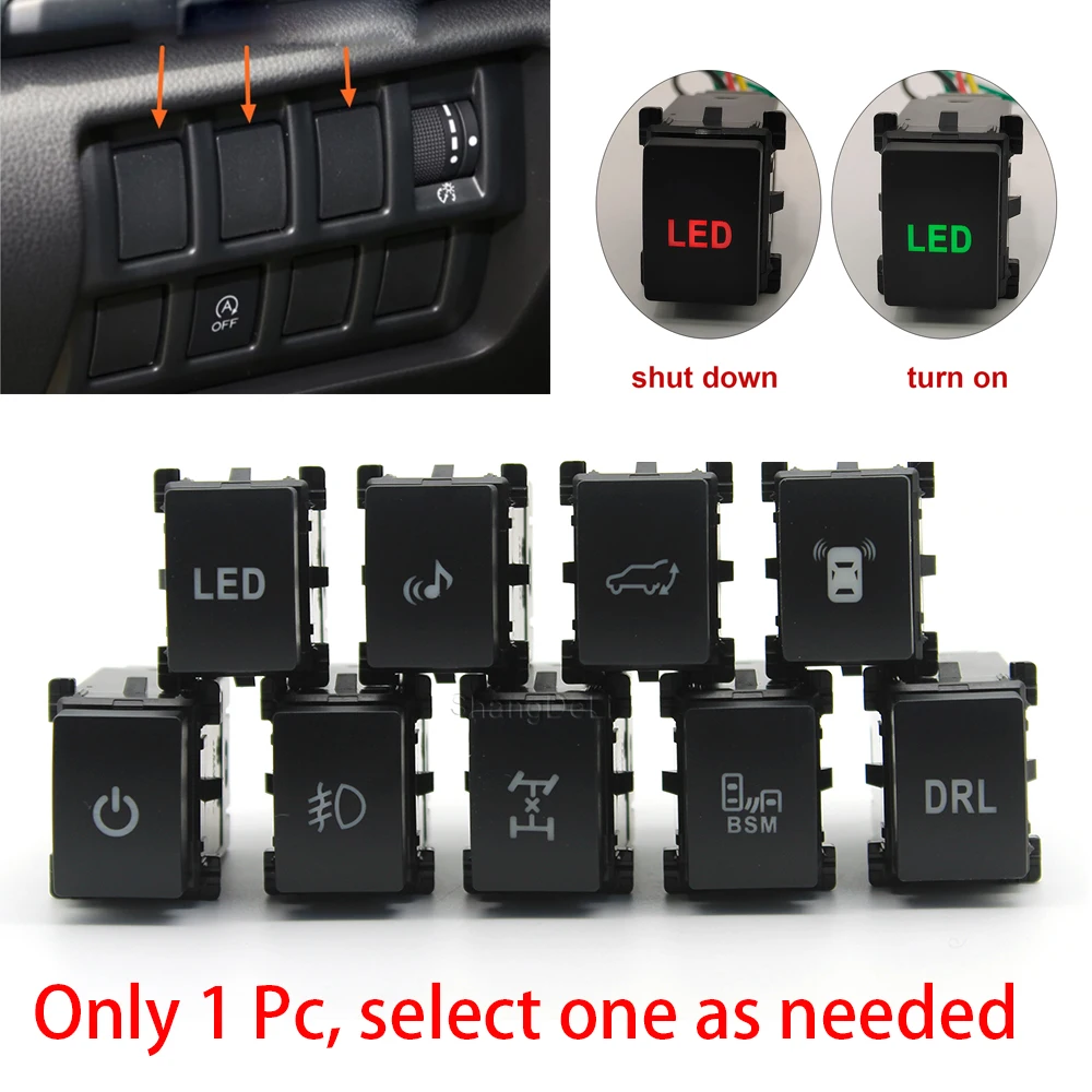 1PC-Power-Supply-Auto-LED-Light-Front-Fog-Lamp-Switch-Push-Button ...