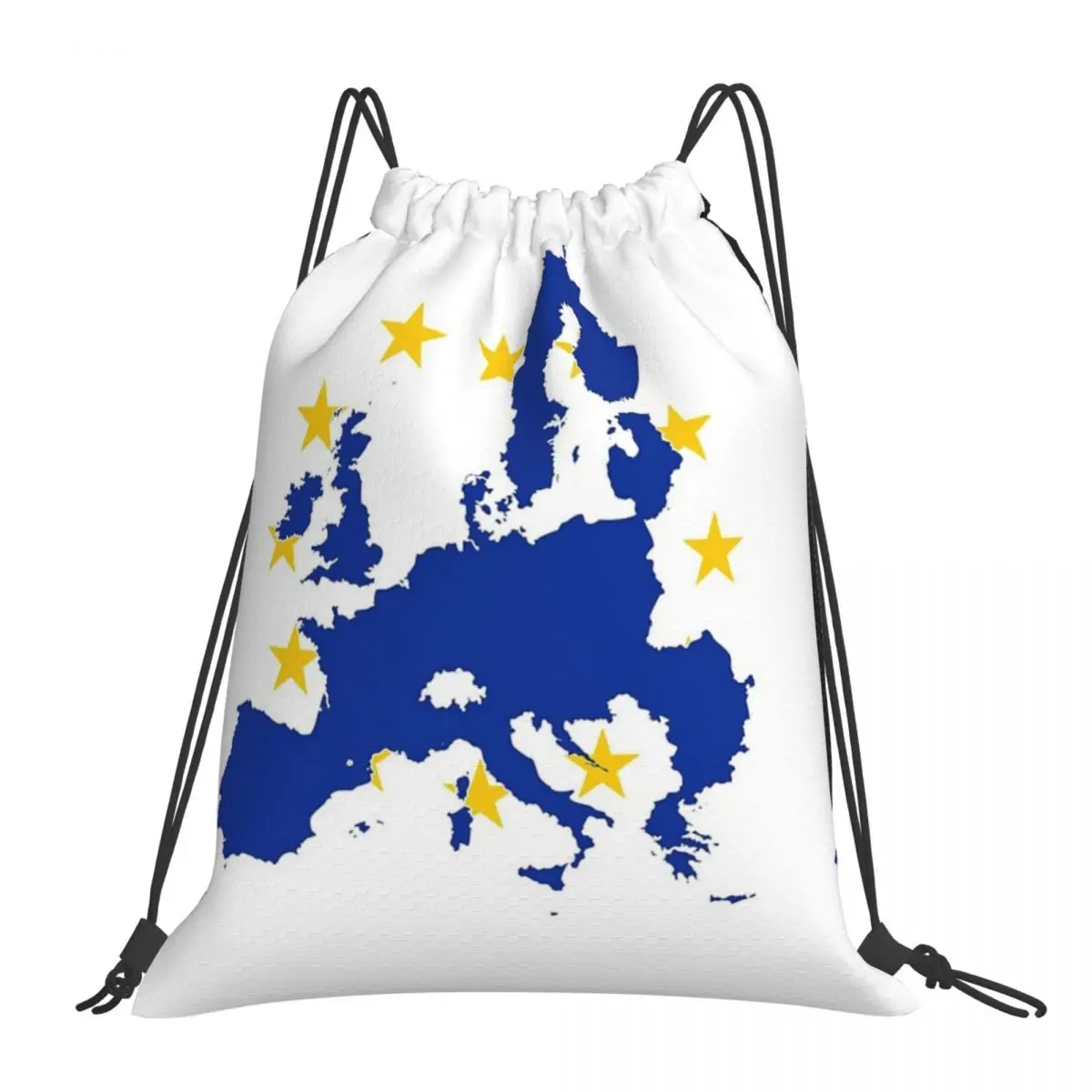 Flag Map Of European Union Drawstring Bags Multi function Portable ...