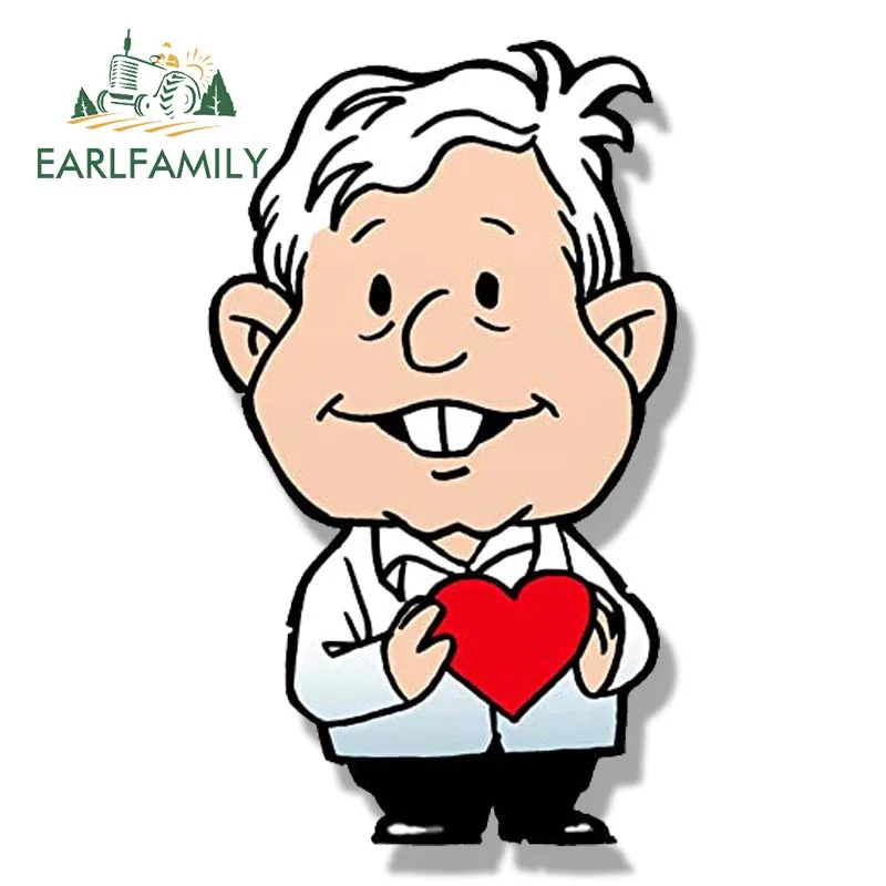 EARLFAMILY-13cm-x-7-6cm-AMLO-Lopez-Obrador-Car-Sticker-Cartoon-Heart ...