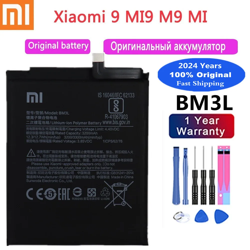 2024-Years-New-BM3L-Original-Phone-Battery-for-Xiaomi-9-MI9-M9-MI-9 ...