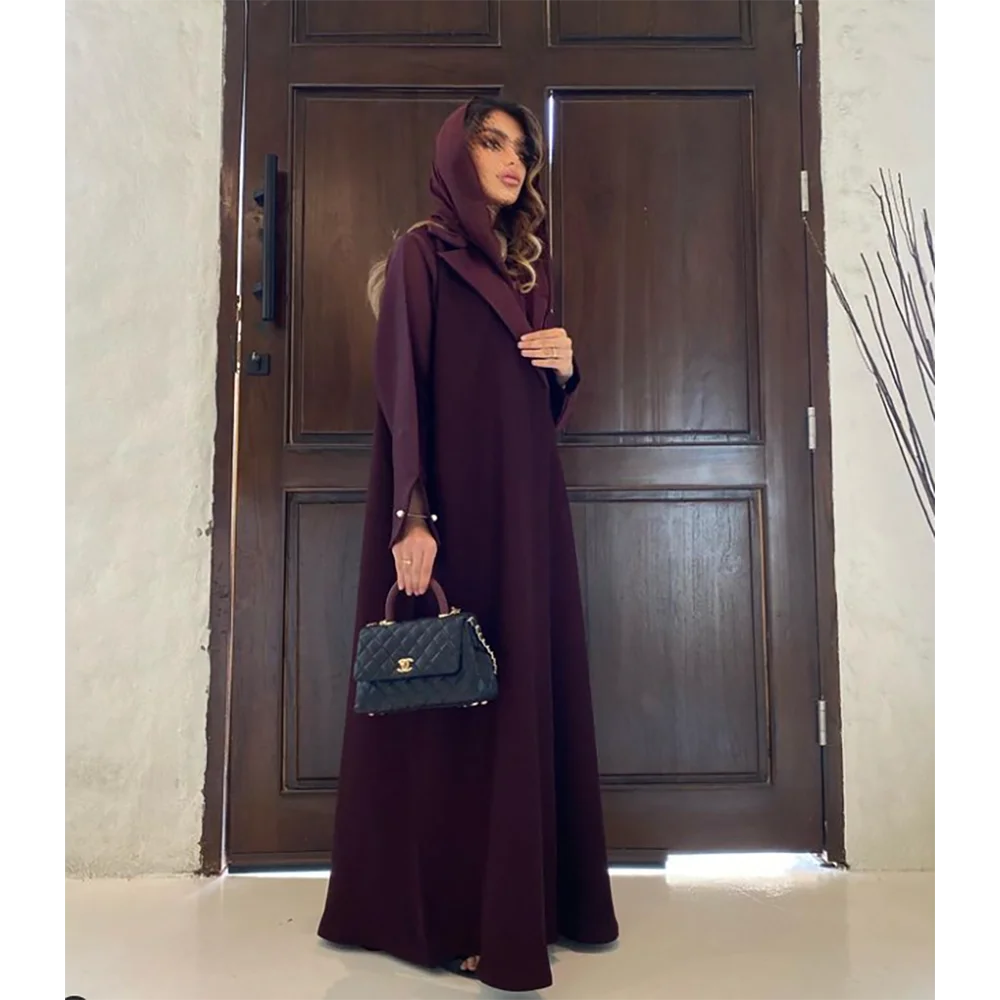 New-Classic-Burgundy-Women-Long-Jacket-One-Piece-Female-Daily-Coat ...