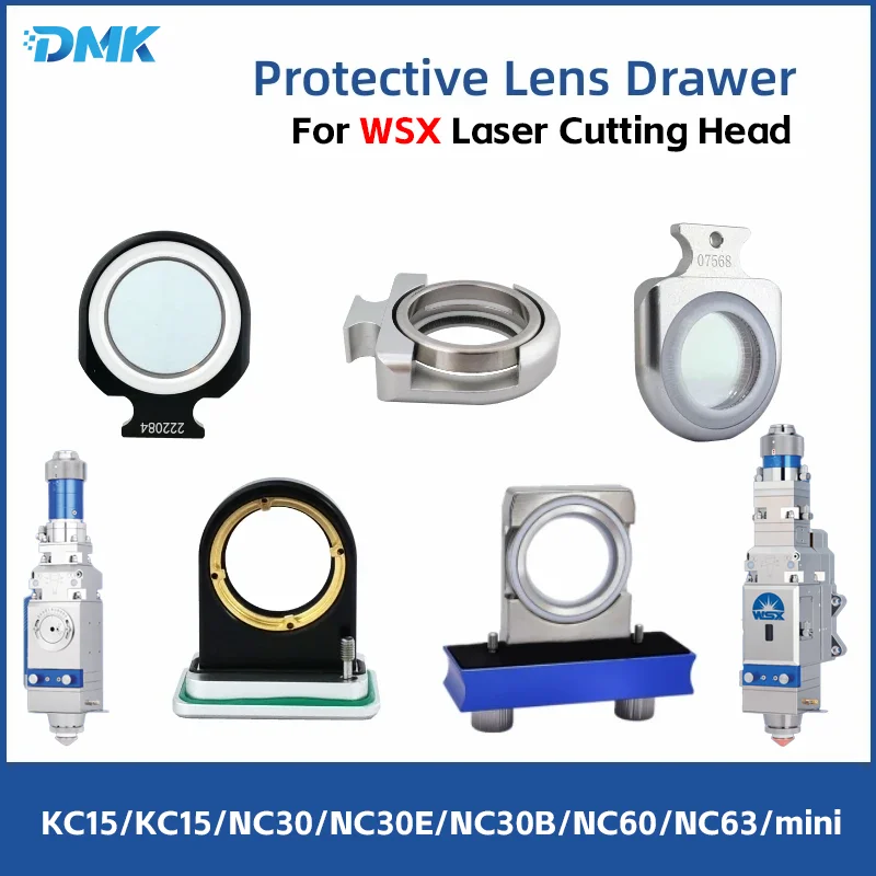 WSX Laser Cutting Head Parts KC15 Protective Lens Seat NC60 Upper/Under ...