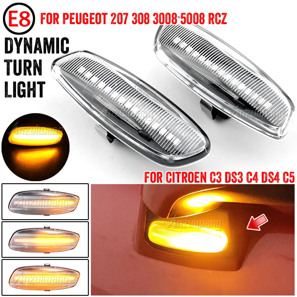 Dynamic LED Side Marker Light Signal Blinker for Citroen C4 Coupe ...