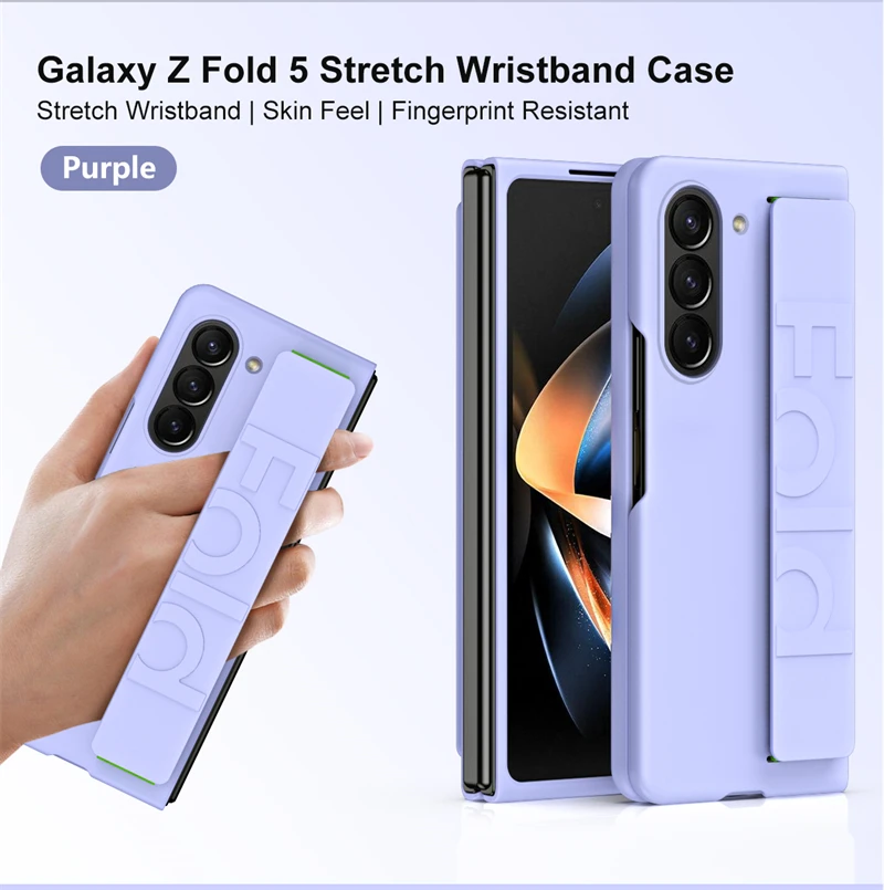 Matte-Hard-Plastic-Grip-Case-Strap-For-Samsung-Galaxy-Z-Fold-5-4-3 ...