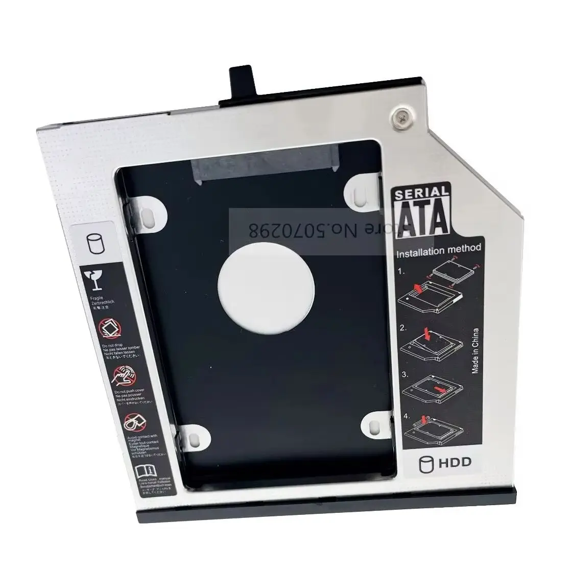 With Bezel Panel 9.5mm 2nd SATA Hard Drive HDD SSD Optical bay Caddy ...