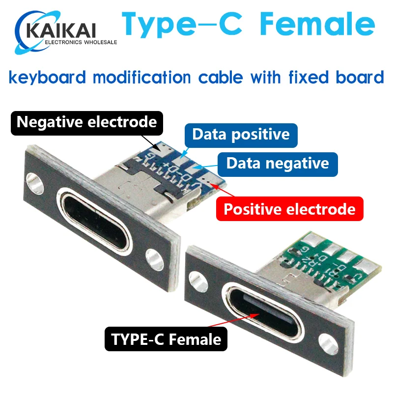 Type-C-female-keyboard-modification-cable-with-fixed-board-USB-key ...