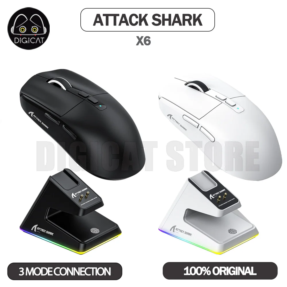 Attack-shark-x6-gamer-mouse-com-doca-de-carregamento-modo-3-usb-2-4g ...