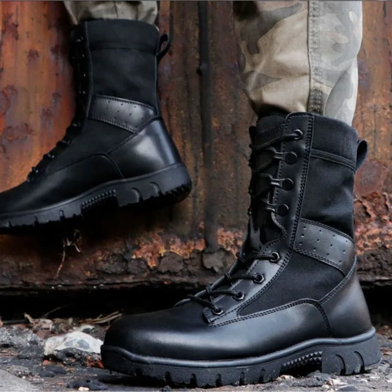 Fashion-Black-Boots-Men-Outdoor-Hiking-Climbing-Mountaineering-Boot ...