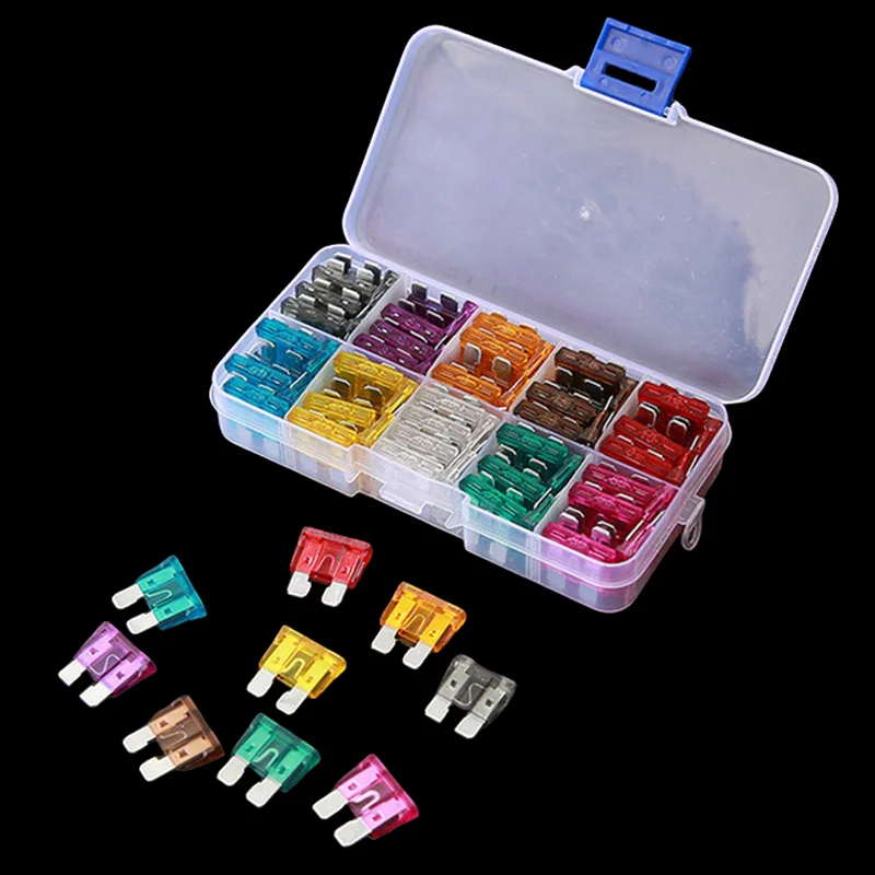 50-100-Pcs-Automotive-Fuse-Kit-Medium-Size-Blade-Type-for-Marine-Use ...
