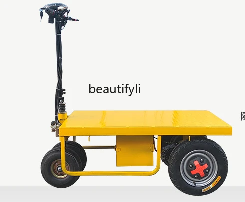 Folding-Electric-Flat-Truck-Load-Carrier-Mop-Wrench-Push-Pull-Truck ...