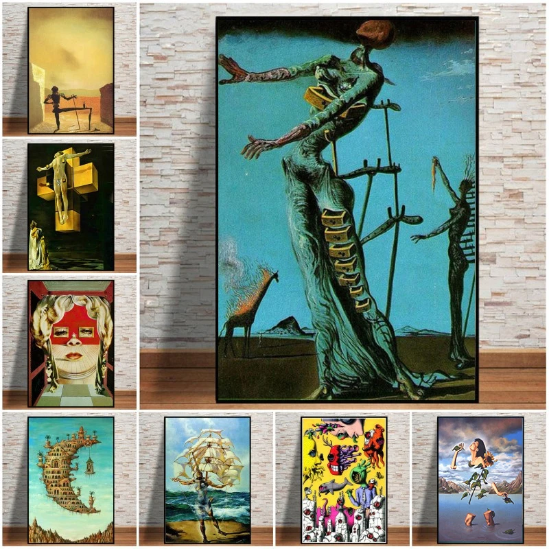 Famous-Paintings-Surrealism-By-Salvador-Dali-Canvas-Posters-and-Prints ...