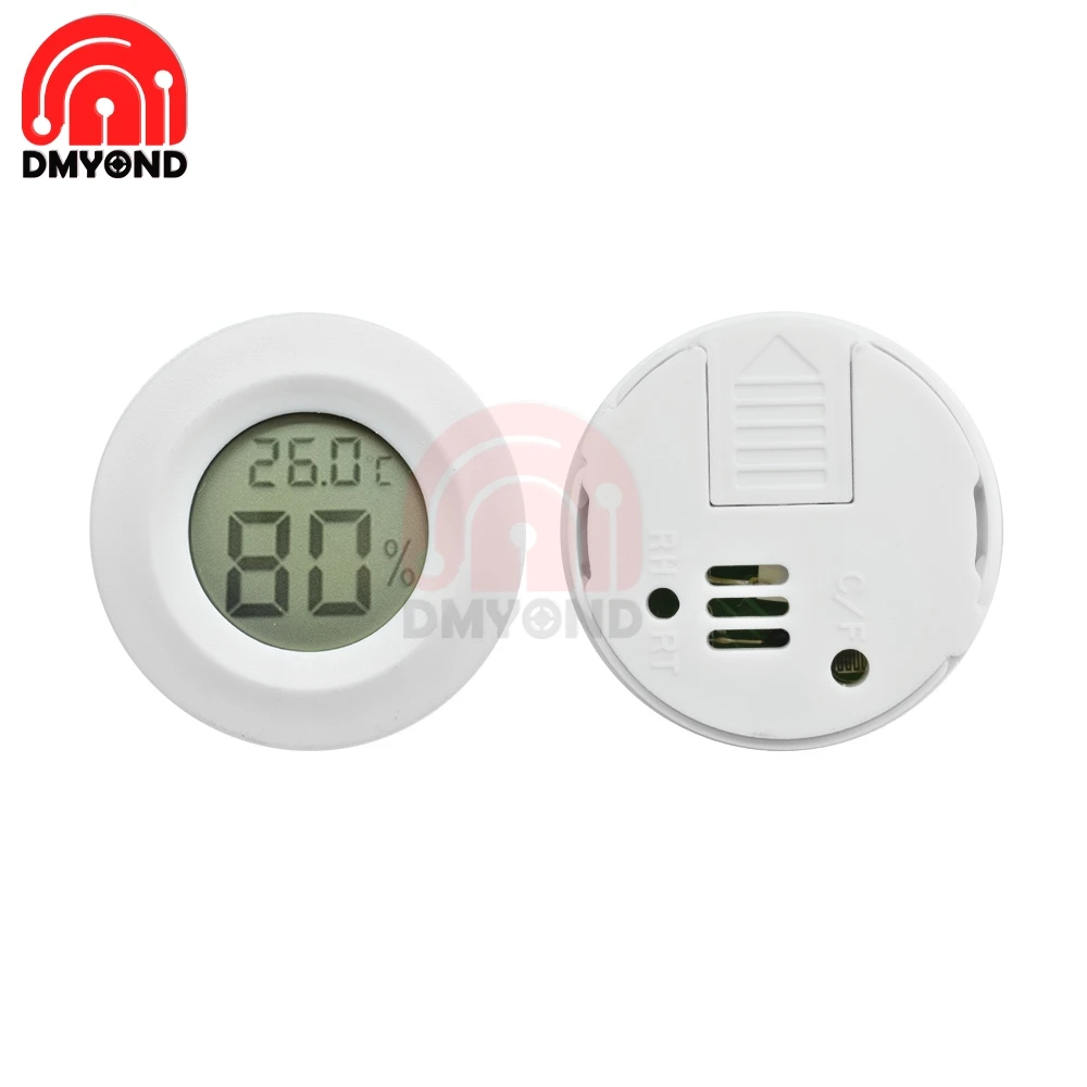 Compact LCD Temperature & Humidity Sensor with Thermometer and ...
