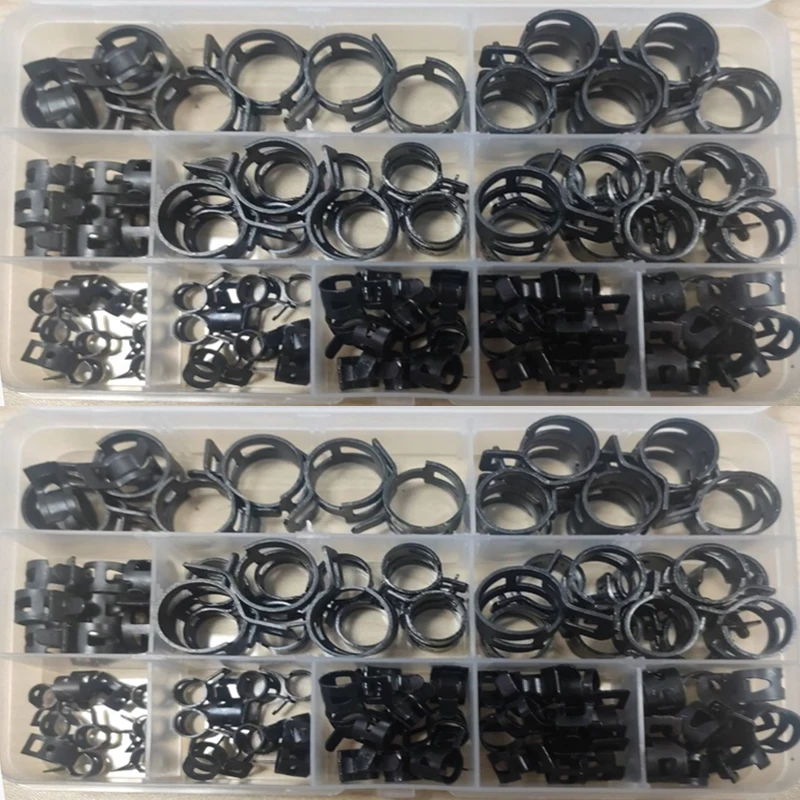 100Pcs-Vacuum-Spring-Fuel-Oil-Water-Black-Hose-Clip-Pipe-Tube-for-Band ...