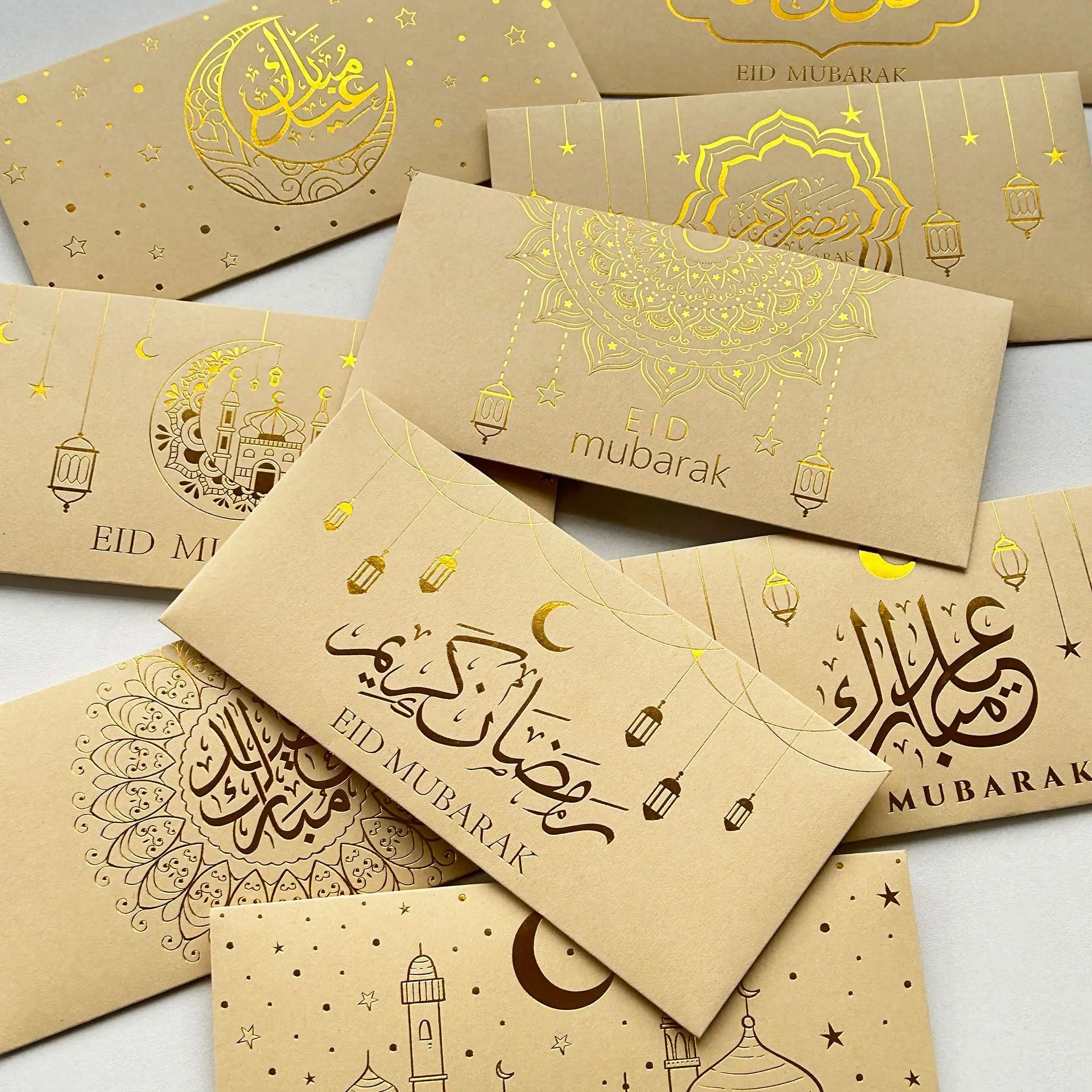 6/9Pcs Eid Mubarak Money Envelopes Gift Card Invitation Holder Bags ...