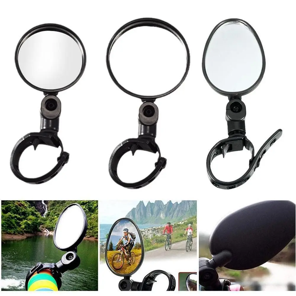 Wide-Angle-Bike-Rearview-Mirror-Silicone-Handle-Adjustable-Handlebar ...