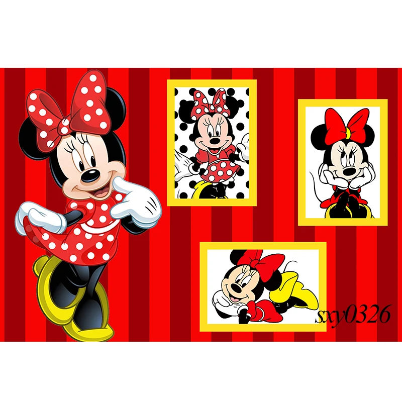 Red Minnie Mouse 1st Birthday Invitations